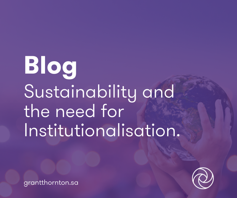 Sustainability and the Need for Institutionalisation in KSA | Grant ...
